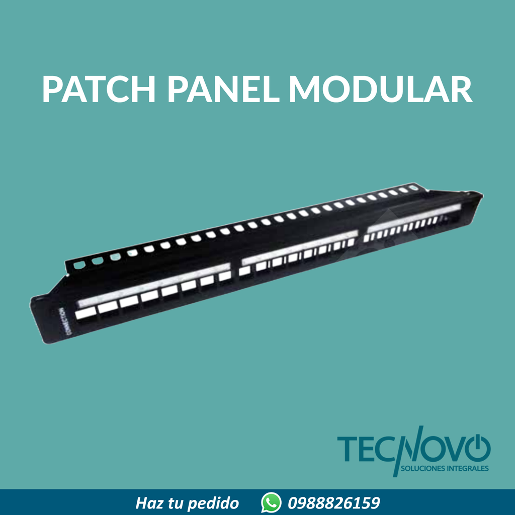Patch panel CONNECTION modular 24 puertos para montaje en rack | TECNOVO SOLUCIONES INTEGRALES
